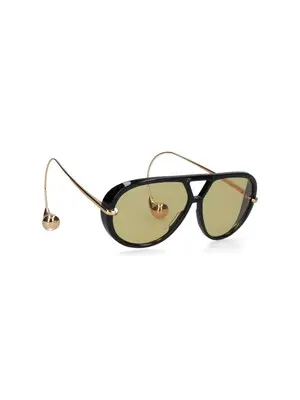 Bottega Veneta Knot Aviator Sunglasses - Black