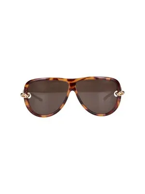 Bottega Veneta Knot Aviator Sunglasses - Brown
