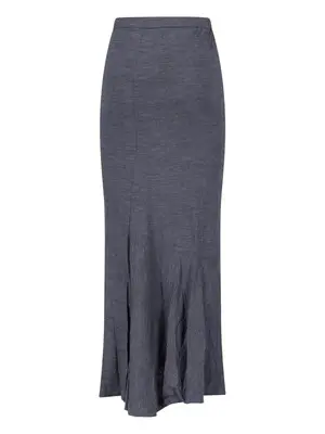 Dolce & Gabbana Junya Watanabe Wool Midi Skirt - Gray