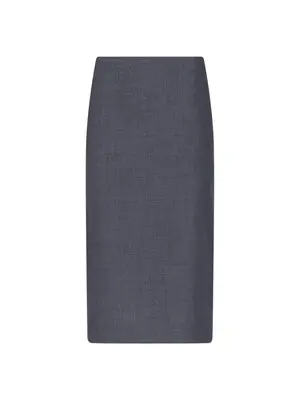 Dolce & Gabbana Junya Watanabe Wool Midi Skirt - Gray