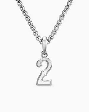 David Yurman Number One Amulet In Sterling Silver 2