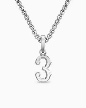 David Yurman Number One Amulet In Sterling Silver 3