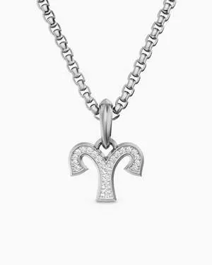 David Yurman Aries Amulet In Sterling Silver - Diamond