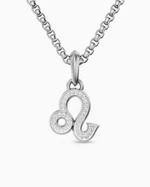 David Yurman Leo Amulet In Sterling Silver Diamond