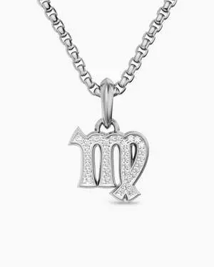 David Yurman Virgo Amulet In Sterling Silver - Diamond