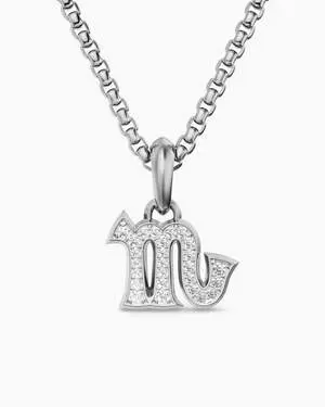 David Yurman Scorpio Amulet In Sterling Silver - Diamond