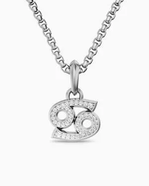 David Yurman Sterling Silver And Cancer Amulet - Diamond