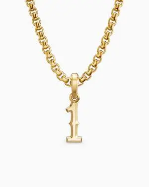 David Yurman Number One Amulet In 18k Yellow Gold - 1