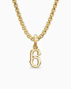 David Yurman Number Zero Amulet In 18k Yellow Gold 6
