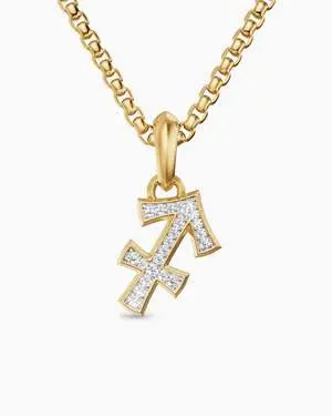 David Yurman Sagittarius Amulet In 18k Yellow Gold With Diamonds - Diamond