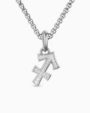 David Yurman Sagittarius Amulet In Sterling Silver - Diamond