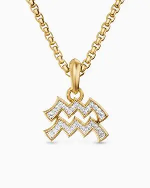 David Yurman Aquarius Amulet In 18k Yellow Gold With Diamonds - Diamond