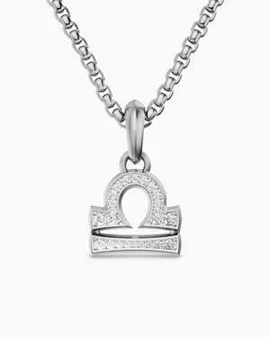 David Yurman Libra Amulet In Sterling Silver - Diamond