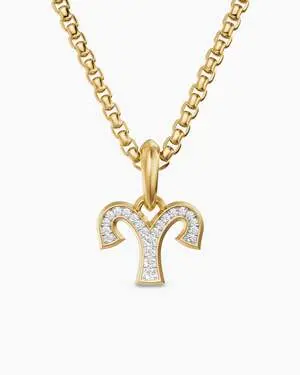 David Yurman Aries Amulet In 18k Yellow Gold With Diamonds - Diamond