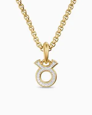 David Yurman Taurus Amulet In 18k Yellow Gold With Diamonds - Diamond