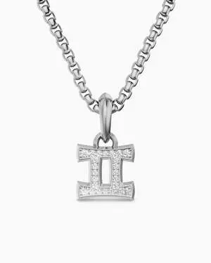 David Yurman Gemini Amulet In Sterling Silver - Diamond