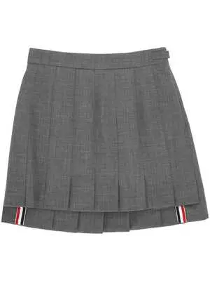 Thom Browne Pleated Mini Skirt - Gray