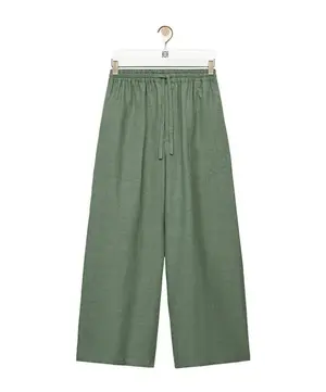 Loewe Cropped Trousers - Gray-green