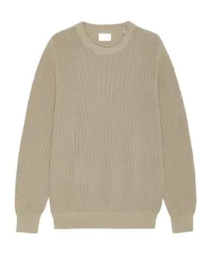LES DEUX Ribbed Knit Crew Neck Sweater - No