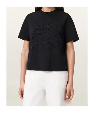 ALLSAINTS Lisa Embossed Crew Neck T-shirt