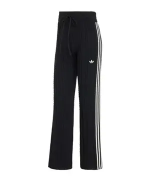 ADIDAS ORIGINALS Cable-knit Side-stripe Track Pants - Black/cloud White