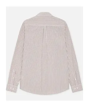 LES DEUX Striped Embroidered-logo Shirt