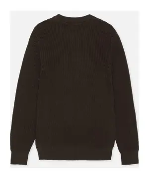 LES DEUX Ribbed-knit Crew-neck Sweater