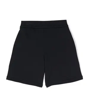 Moncler Logo Patch Straight Hem Shorts
