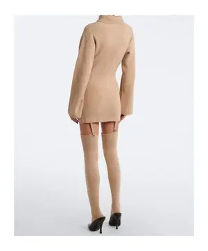AYA MUSE Cursa Ribbed-knit Wool Mini Dress And Leggings Set