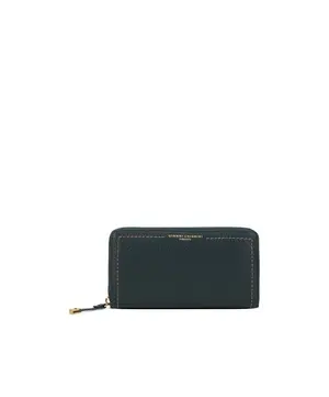 GIANNI CHIARINI Zip-around Stitch-detail Wallet - Green