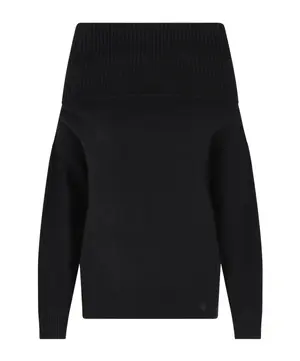 Loulou De Saison Sibyl Off-the-shoulder Sweater - Black