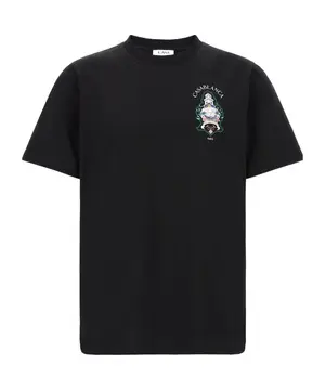 Casablanca Hotel Emblem Print T-shirt - Black