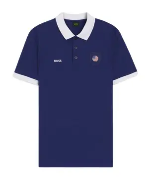 Hugo Boss Paddy Logo Polo Shirt - Blue