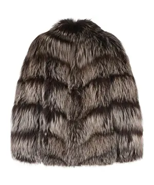 Simonette Ravizza Banny' Fox Fur 'silver Fox Iris