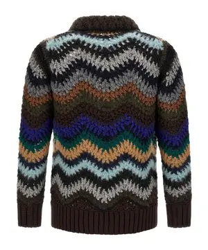 Sacai Zip-up Knit Top