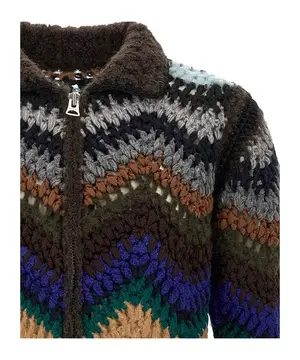 Sacai Zip-up Knit Top