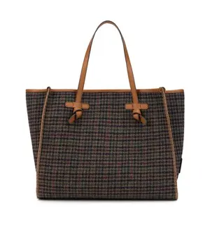 GIANNI CHIARINI Checked Tote Bag With Pouch