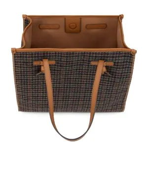 GIANNI CHIARINI Checked Tote Bag With Pouch