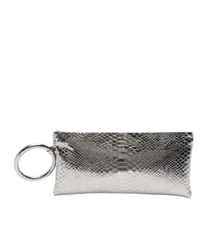 TOM FORD Zip-top Clutch - Gray