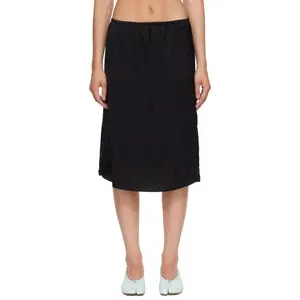 MAISON MARGIELA Logo Printed Buttoned Midi Skirt