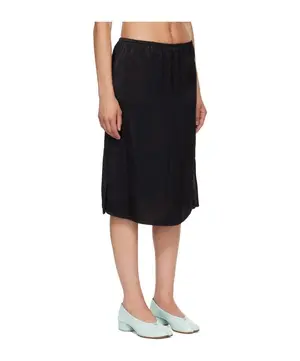 MAISON MARGIELA Logo Printed Buttoned Midi Skirt