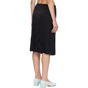 MAISON MARGIELA Logo Printed Buttoned Midi Skirt