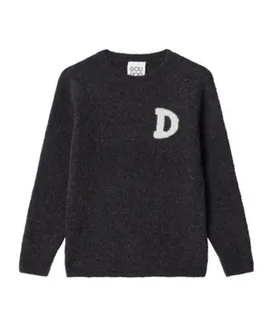 DOUUOD Long-sleeve Crew-neck Sweater - Ebony