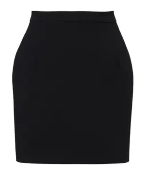 Alessandra Rich Wool-blend Crepe Mini Skirt - Black