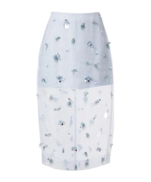 Simkhai Delilah Embellished Midi Skirt - Blue