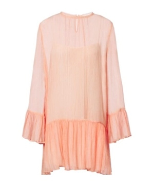 Ulla Johnson Emmeline Ruffled Silk Chiffon Minidress - Orange