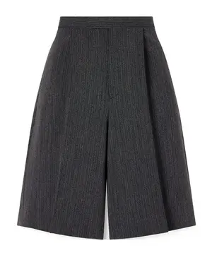 MAISON MARGIELA Striped Wool-blend Tailored Shorts