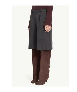MAISON MARGIELA Striped Wool Blend Tailored Shorts