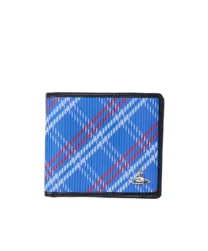 VIVIENNE WESTWOOD Check Bifold Wallet - Blue