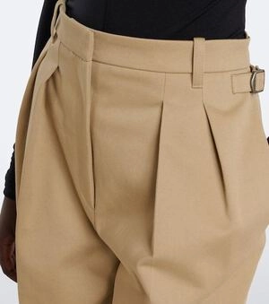 MUGLER Pleated Cotton-blend Cargo Pants